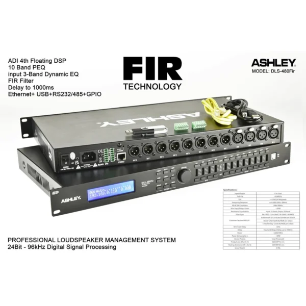 Jual Ashley DLS-480Fir DLMS Speaker Management 4x8 (4 Input 8 Output)