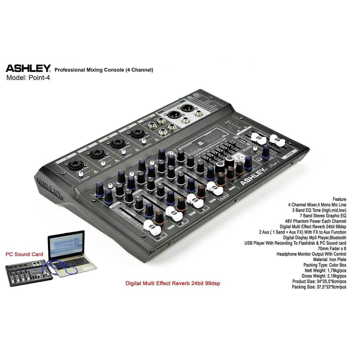 Jual Ashley Point-4 Mixer Analog 4 Channel